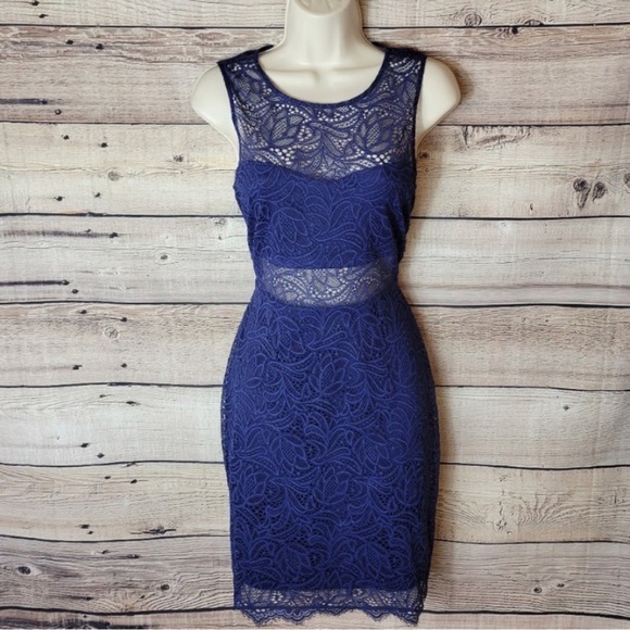 Express | Dresses | Express Dress Sexy Lace Bodycon Mini Dress With ...